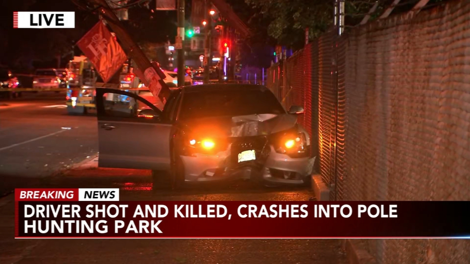 Driver Fatally Shot In Head Before Crashing Into Pole In Philadelphias