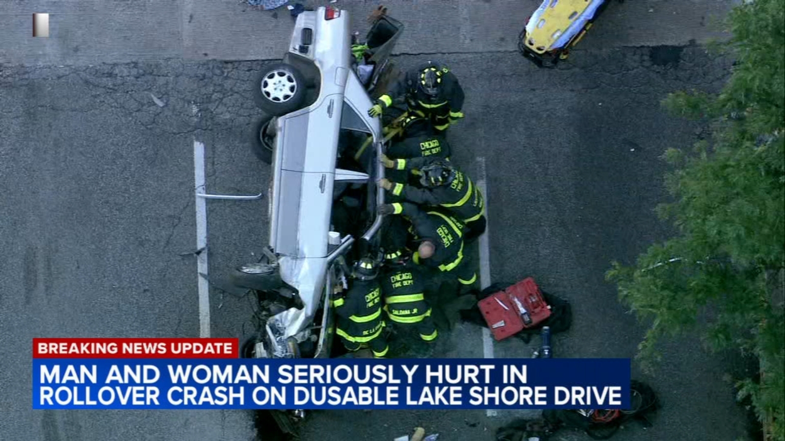DuSable Lake Shore Drive accident today: 2 injured, 1 rescued by Jaws ...