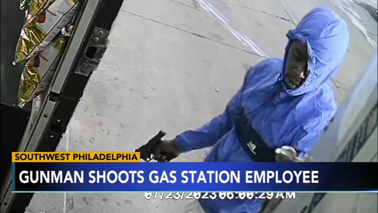 Philadelphia police release video of gunman who shot worker at gas ...