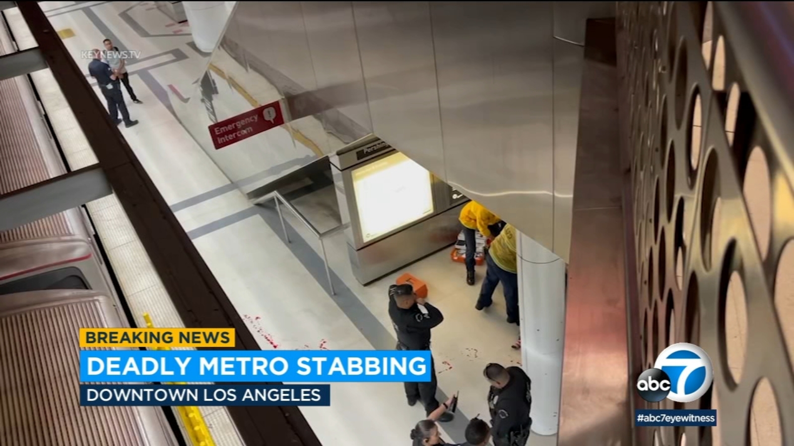 Man fatally stabbed at Pershing Square Metro station in downtown LA - ABC7 Los Angeles