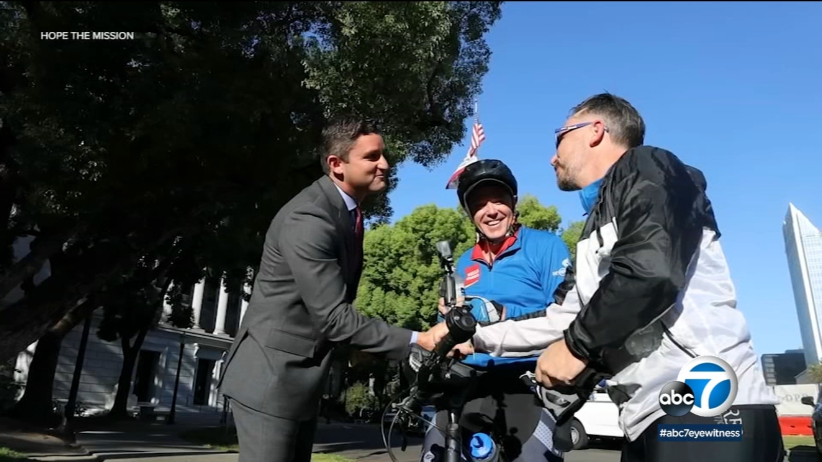 Executives from homeless nonprofit, Hope the Mission, biked more than ...