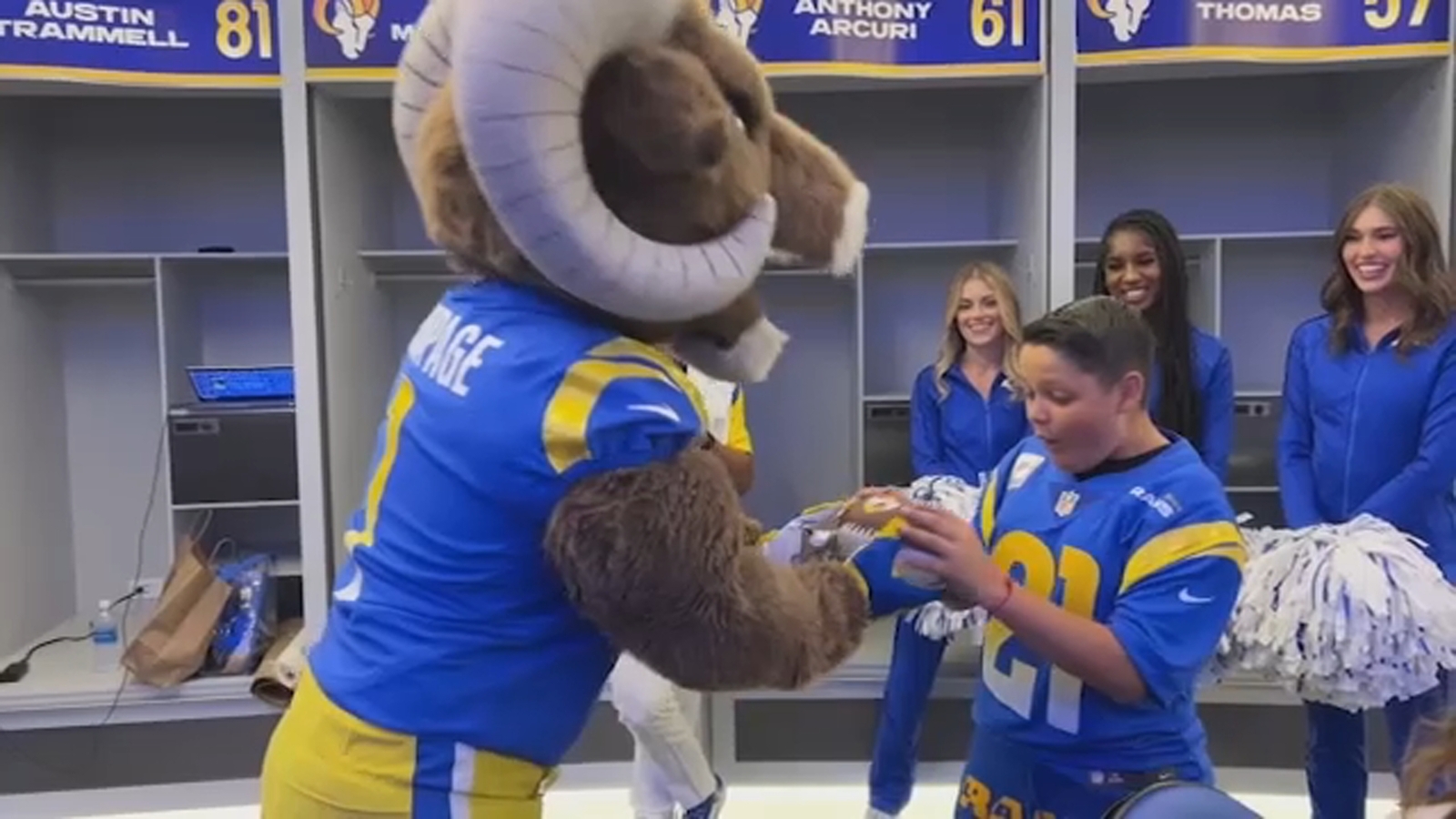 SoCal 13-year-old beats cancer, celebrates in style with the Rams ...