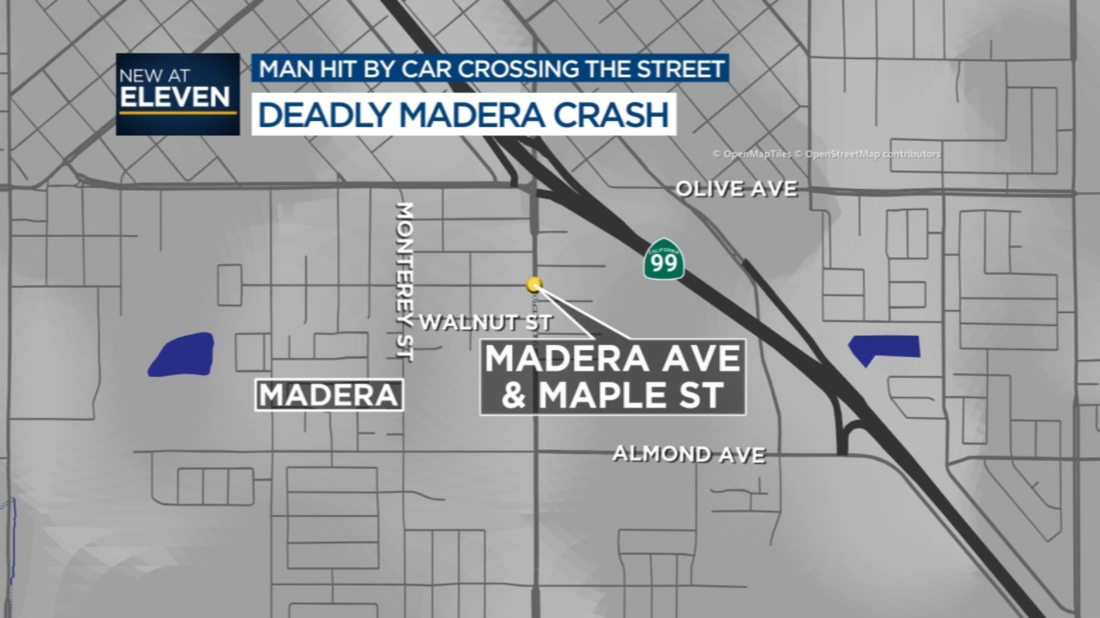 Pedestrian dies after being hit by vehicle in Madera - ABC30 Fresno