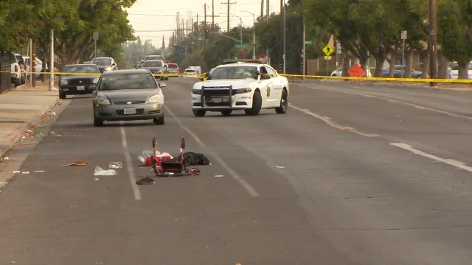 Man using walker hit by car in central Fresno, police say - ABC30 Fresno