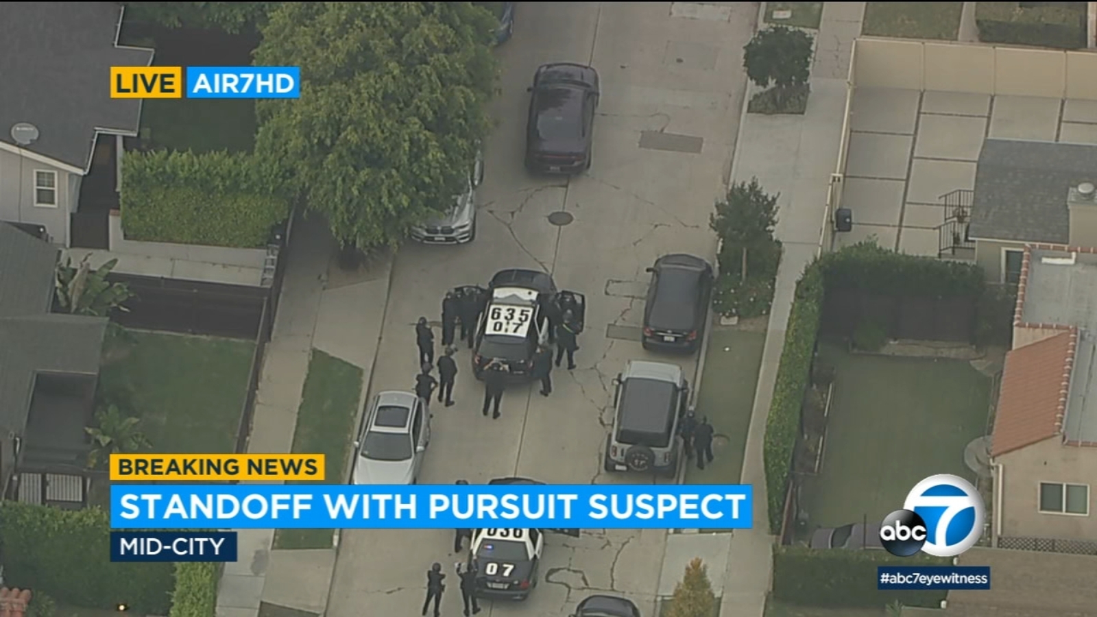 Suspect in custody after chase, standoff in Mid-City area - ABC7 Los ...