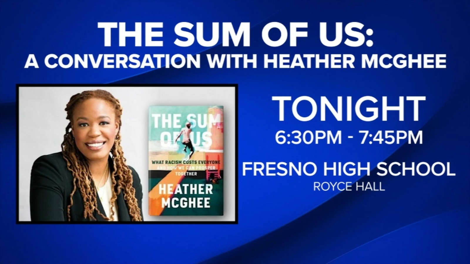 The Sum of Us author Heather McGhee to be at Fresno High Wednesday ...