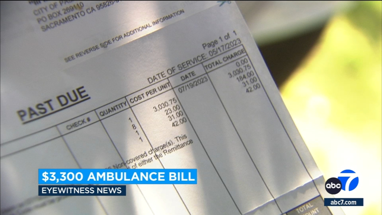 Pasadena mother hit with $3,300 bill for injured daughter's ambulance ...