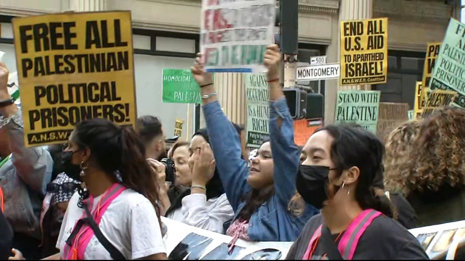 Hundreds gather in San Francisco to rally for freedom of Palestinian in ...