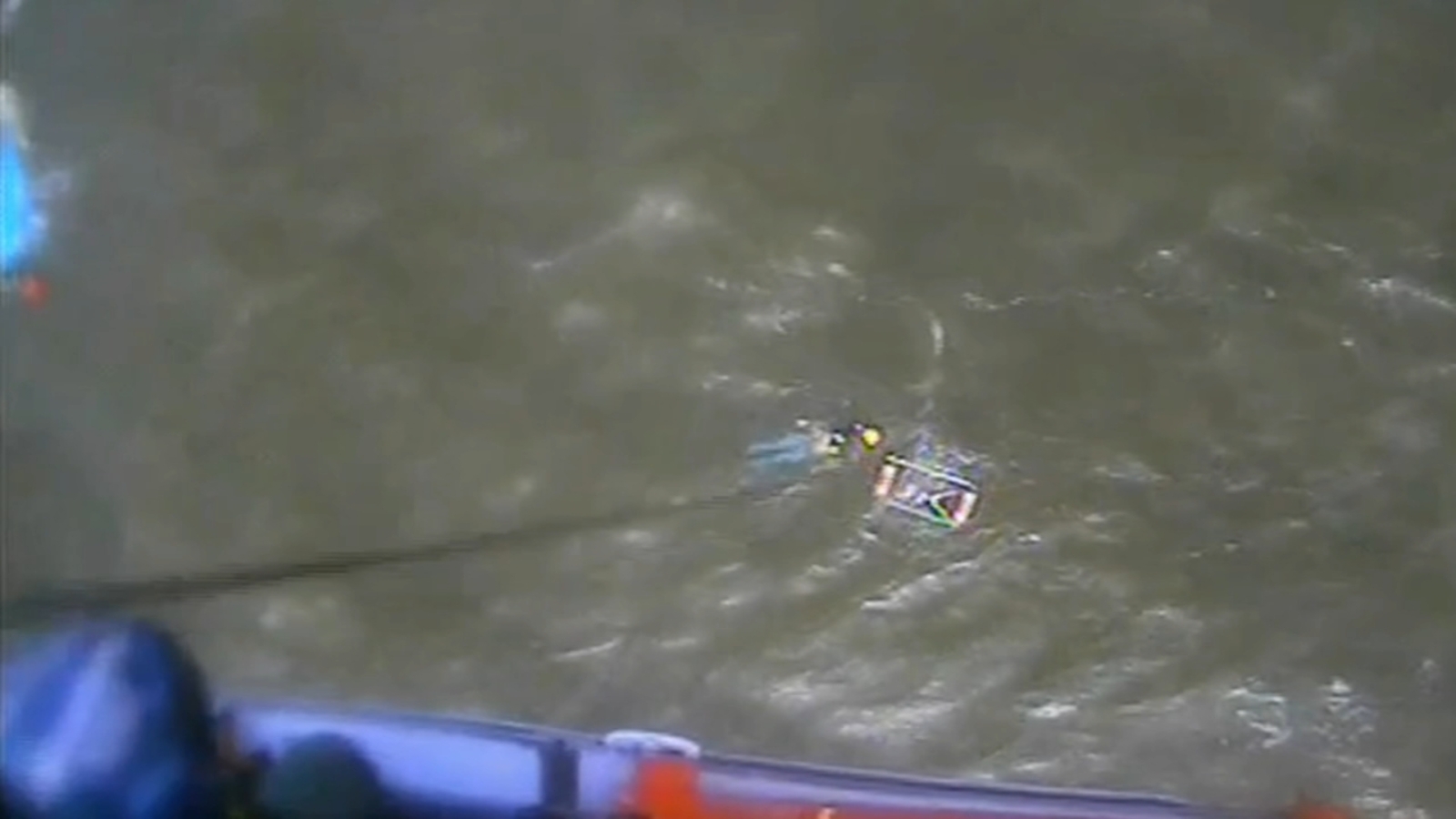 U S Coast Guard Rescues 3 People After Boat Capsizes Off Coast Of
