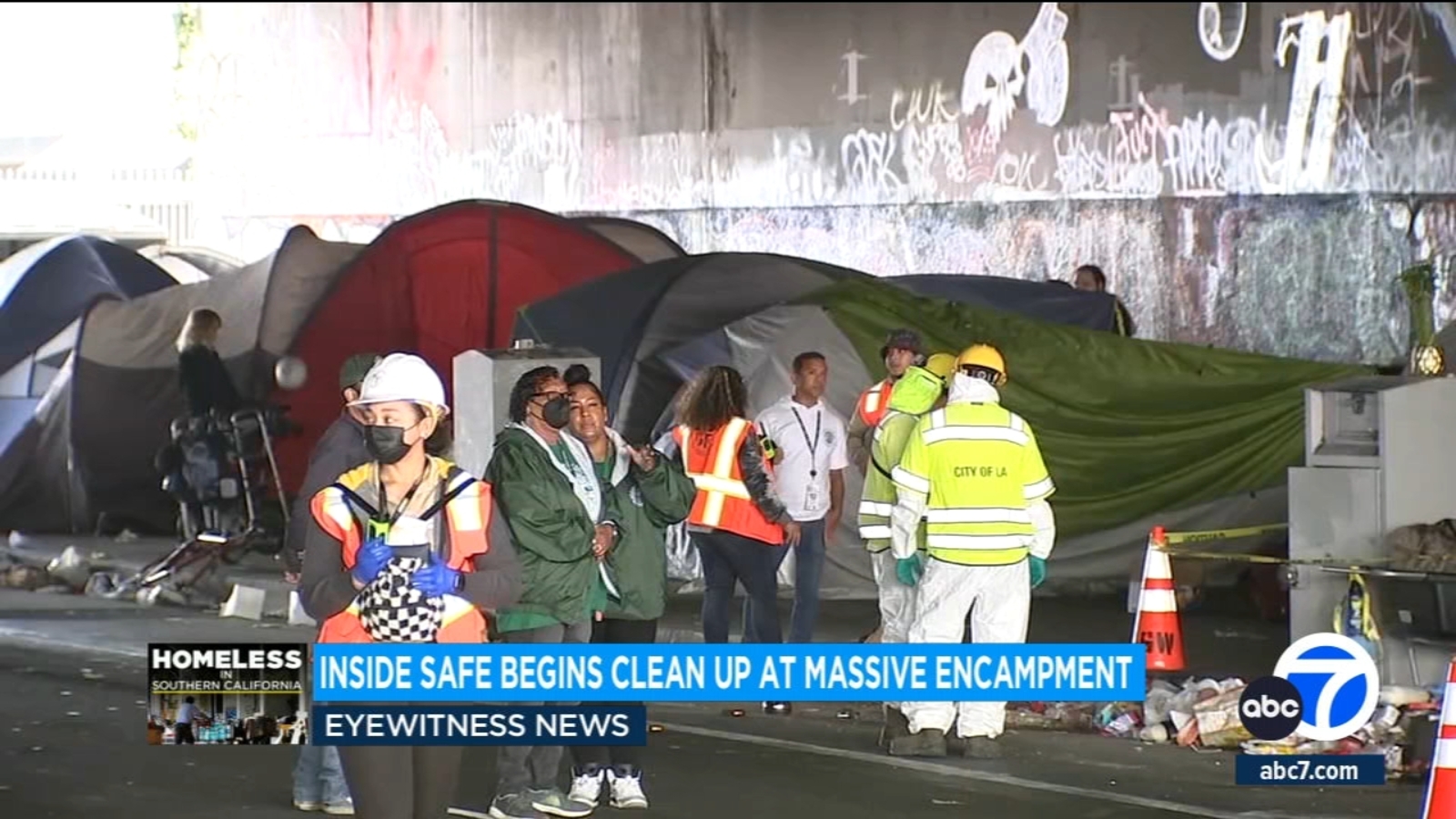 One of LA's most notorious homeless encampments cleared in Mar Vista ...