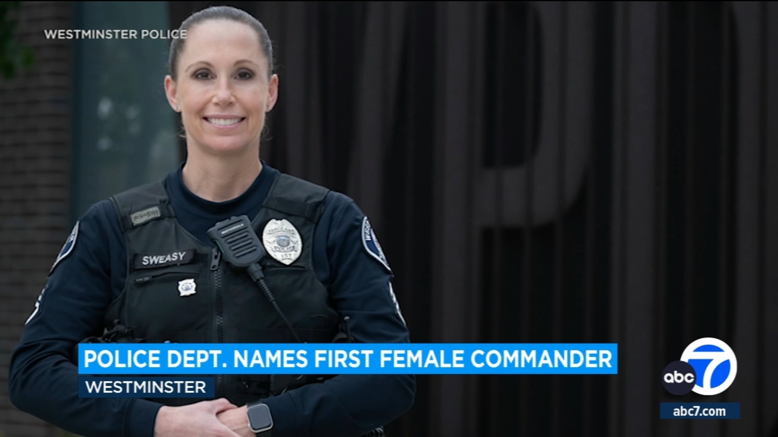 Westminster Police Department names its 1st female commander - ABC7 Los ...