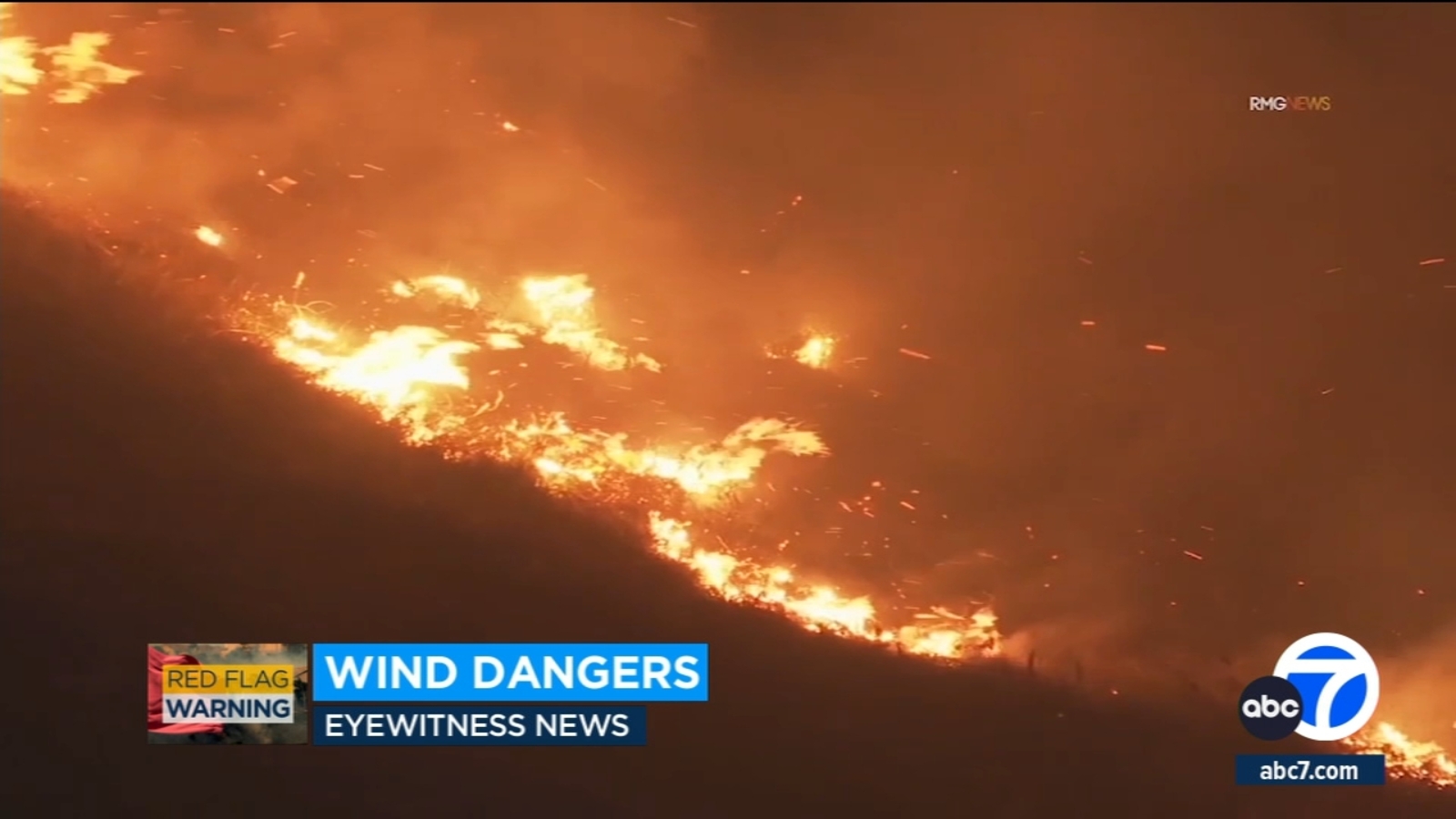 Brush fire breaks out in hills of Porter Ranch amid strong winds, red ...