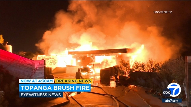 Topanga brush fire burns roughly 3 acres in windy conditions ...