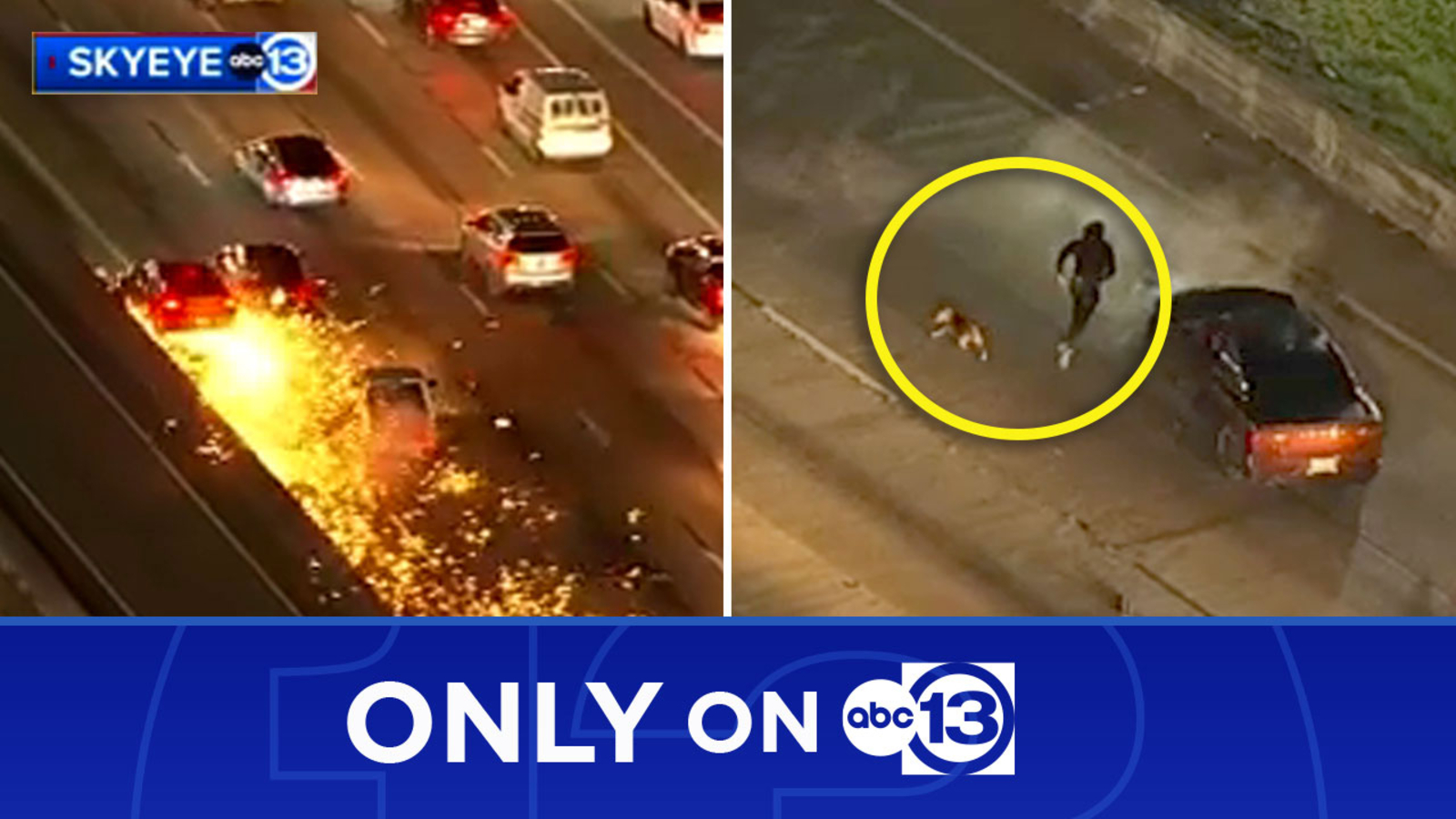 Houston police chase: Dog flees with suspect in Charger after fiery ...