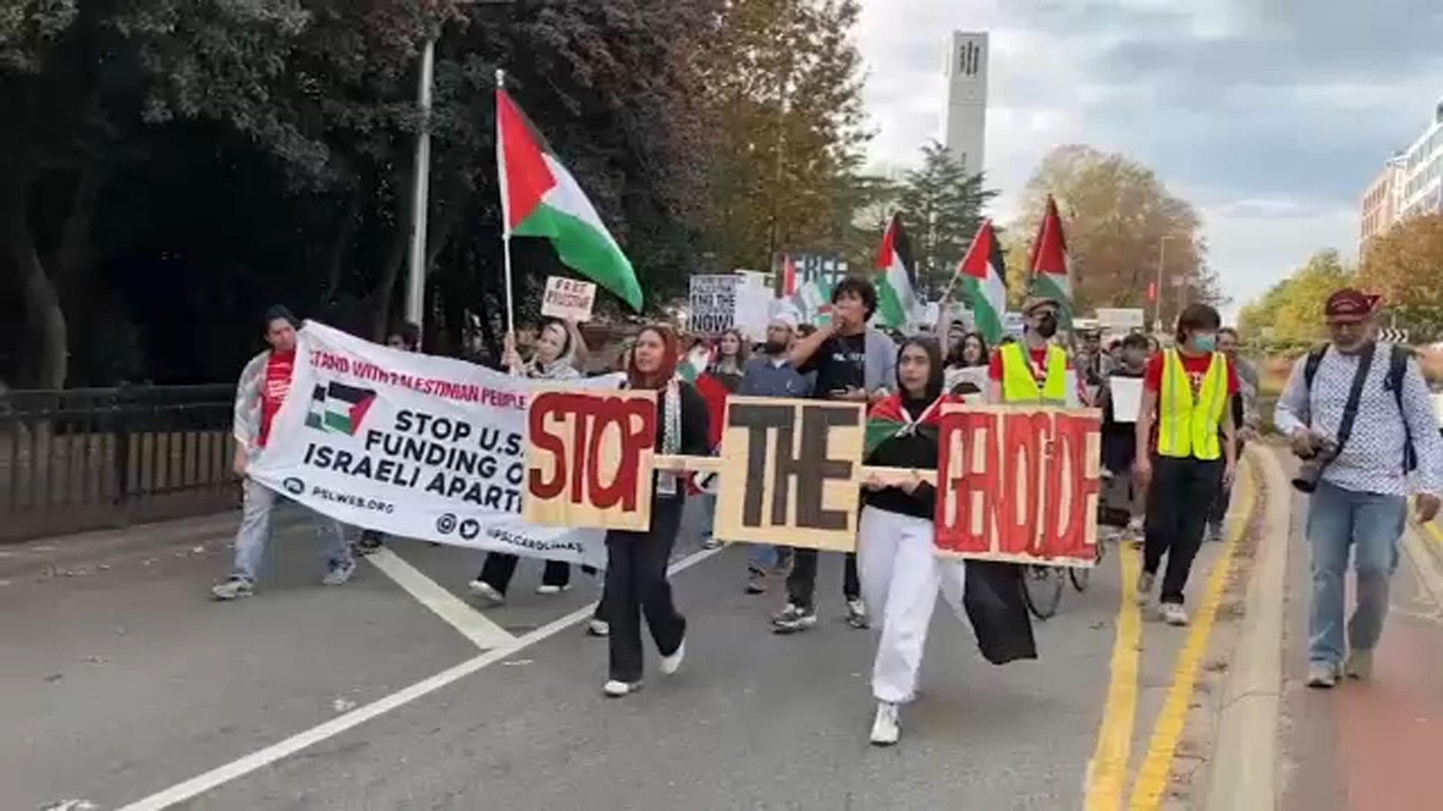 Palestinian Protest: UNC, NC State students rally to demand ceasefire ...