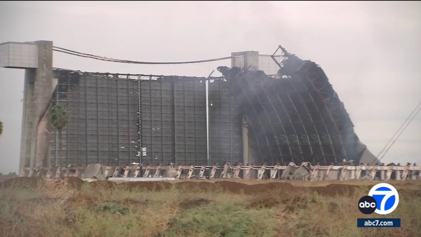 Efforts underway to deconstruct historic hangar in Tustin after fire ...