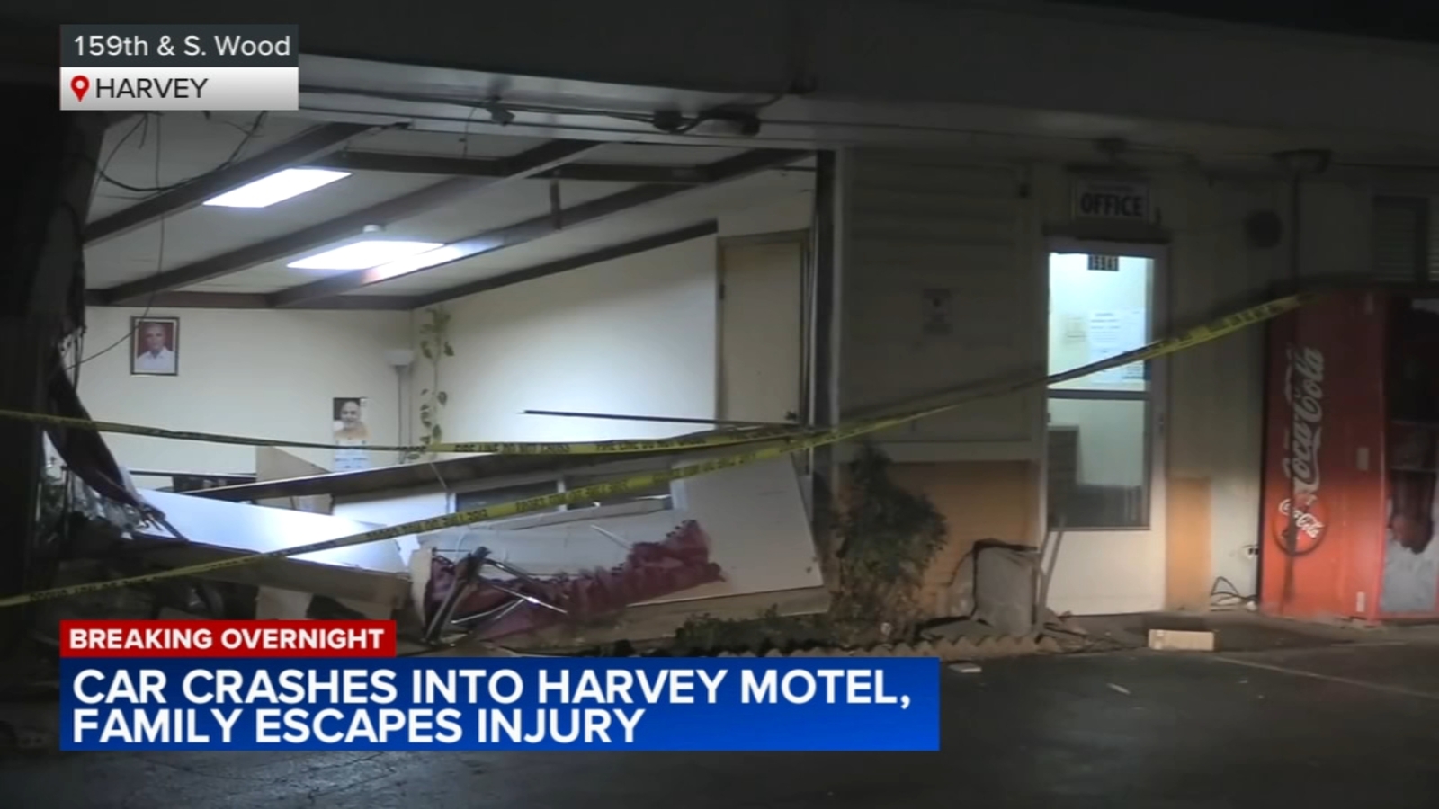 Beacon Motel car crash: Family narrowly escapes injury after car ...