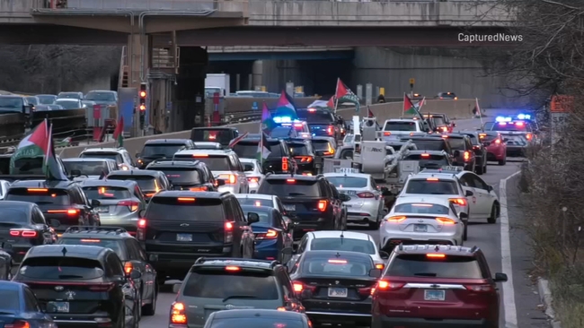 Protest in Chicago today: Pro-Palestinian car caravan blocks Chicago ...