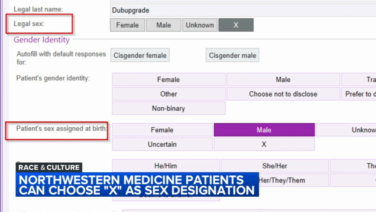 Northwestern Medicine adds 'X' gender designation for nonbinary ...