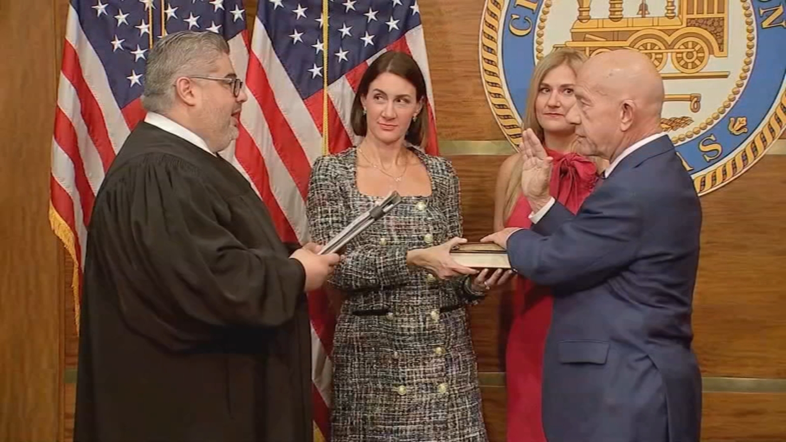 John Whitmire is officially sworn in as Houston's 63rd mayor. He says ...