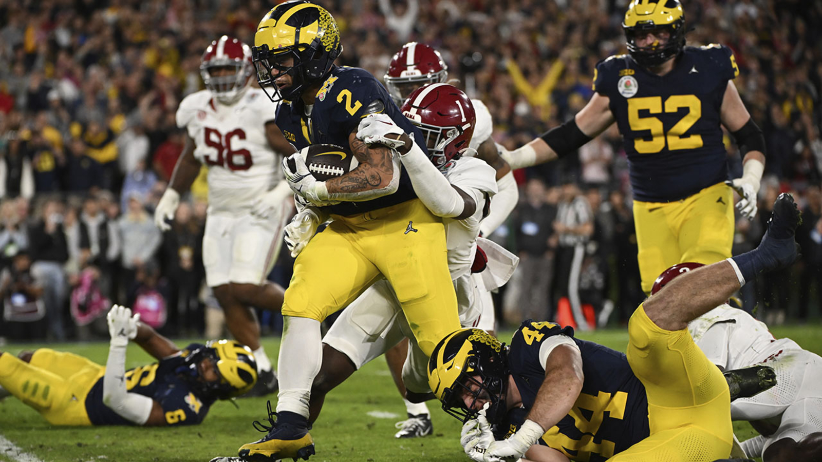 Michigan outlasts Alabama 27-20 in OT, advances to championship game ...