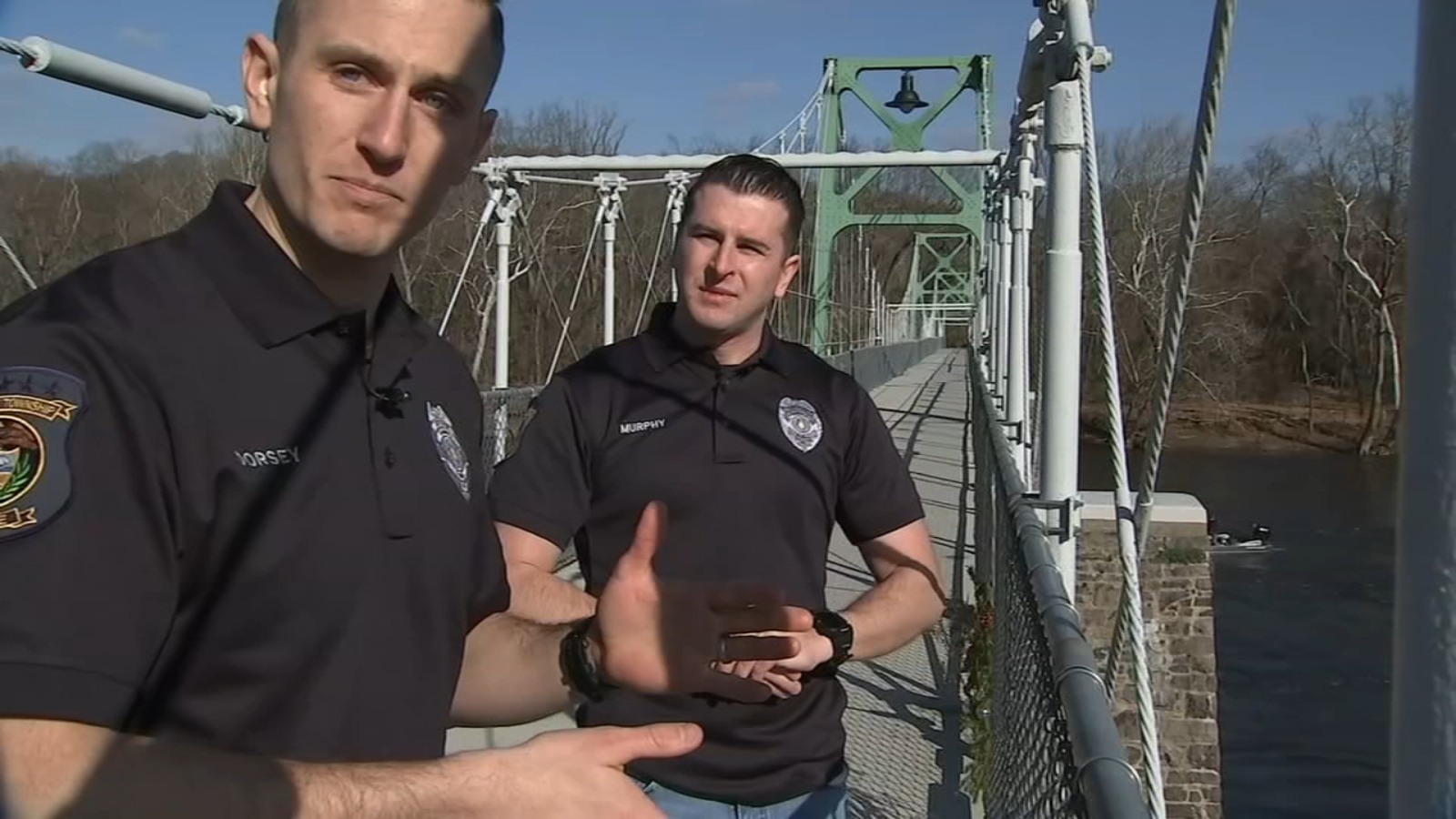 2 Bucks County police officers recognized for heroic actions after saving woman from jumping ...