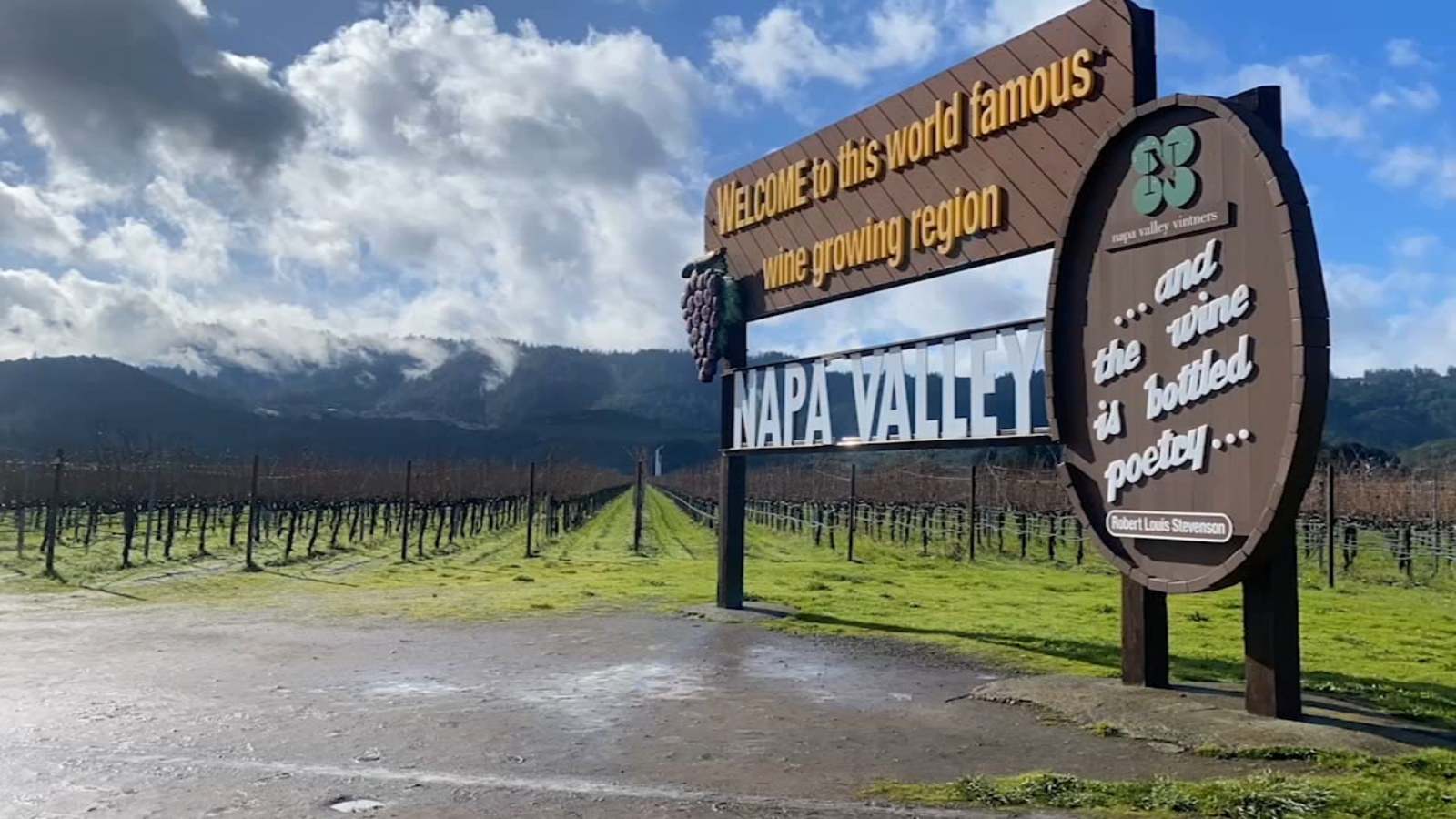 Napa Valley wants to relocate iconic 'welcome' sign due to safety ...