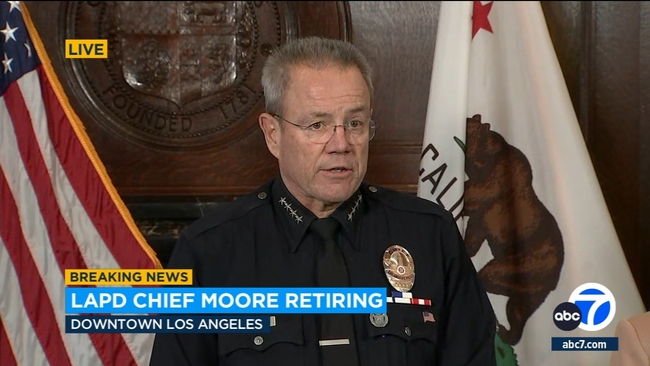 LAPD Chief Michel Moore to retire, Los Angeles Mayor Karen Bass ...