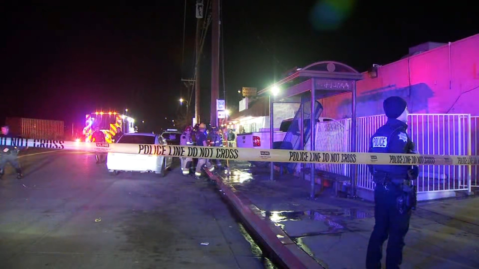 Man hospitalized after truck involved in hit-and-run crash rolls into bus stop in southeast ...