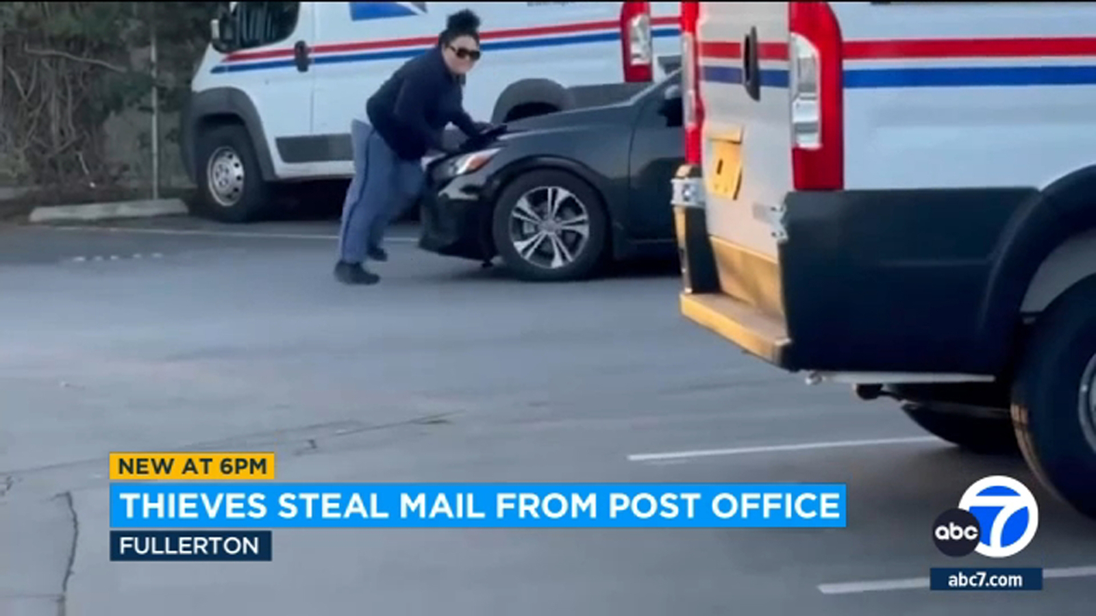 Fullerton mail heist: Video shows USPS worker nearly run over by ...