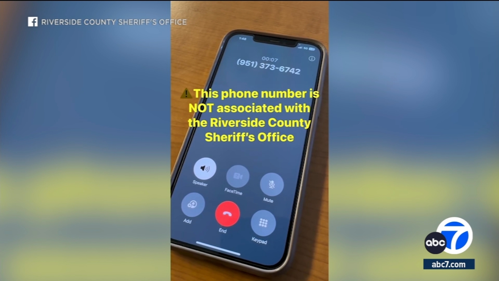 Phone scam warning: Riverside County sheriff says calls asking for money to prevent arrest are ...