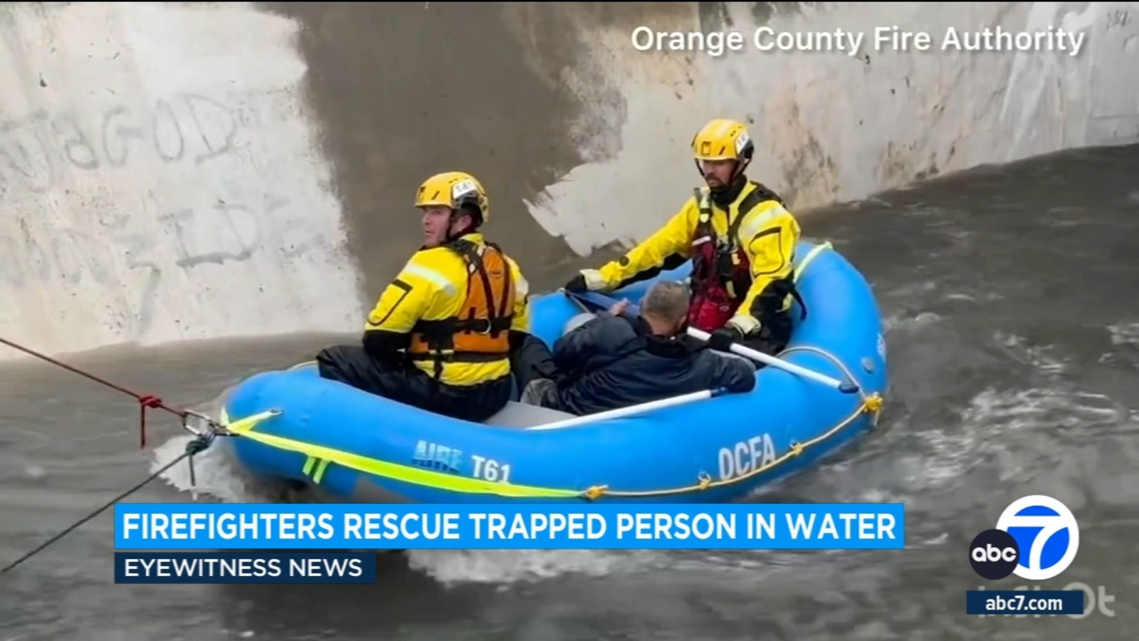 Man rescued from Costa Mesa flood channel as heavy rain continues to ...