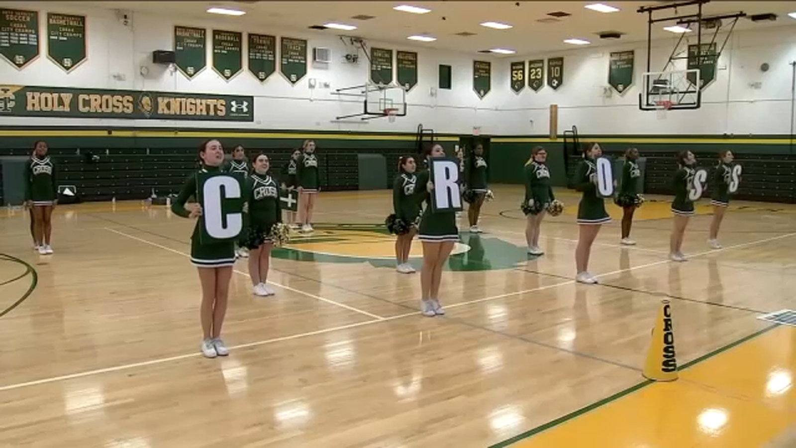 Holy Cross High School cheerleading team in Flushing, Queens set to ...