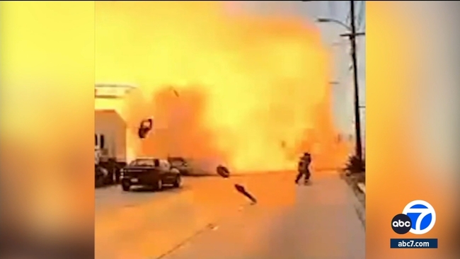 Compressed natural gas trucks catch fire near 105 Freeway in South Los ...