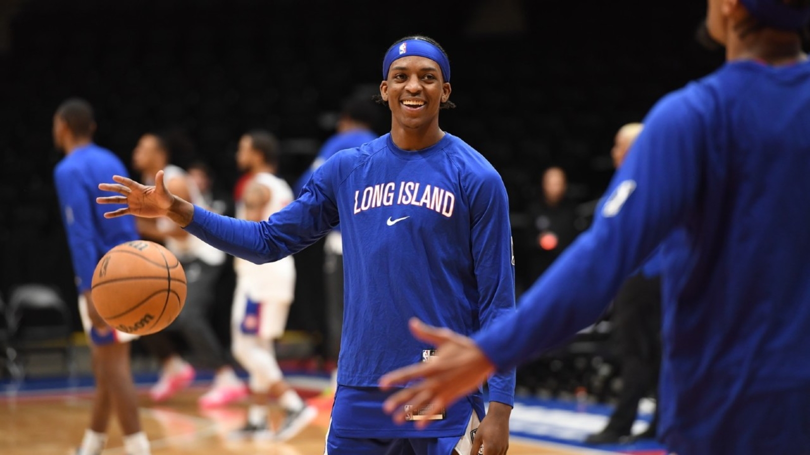 NBA G League player Terry Roberts of the Long Island Nets shot outside ...