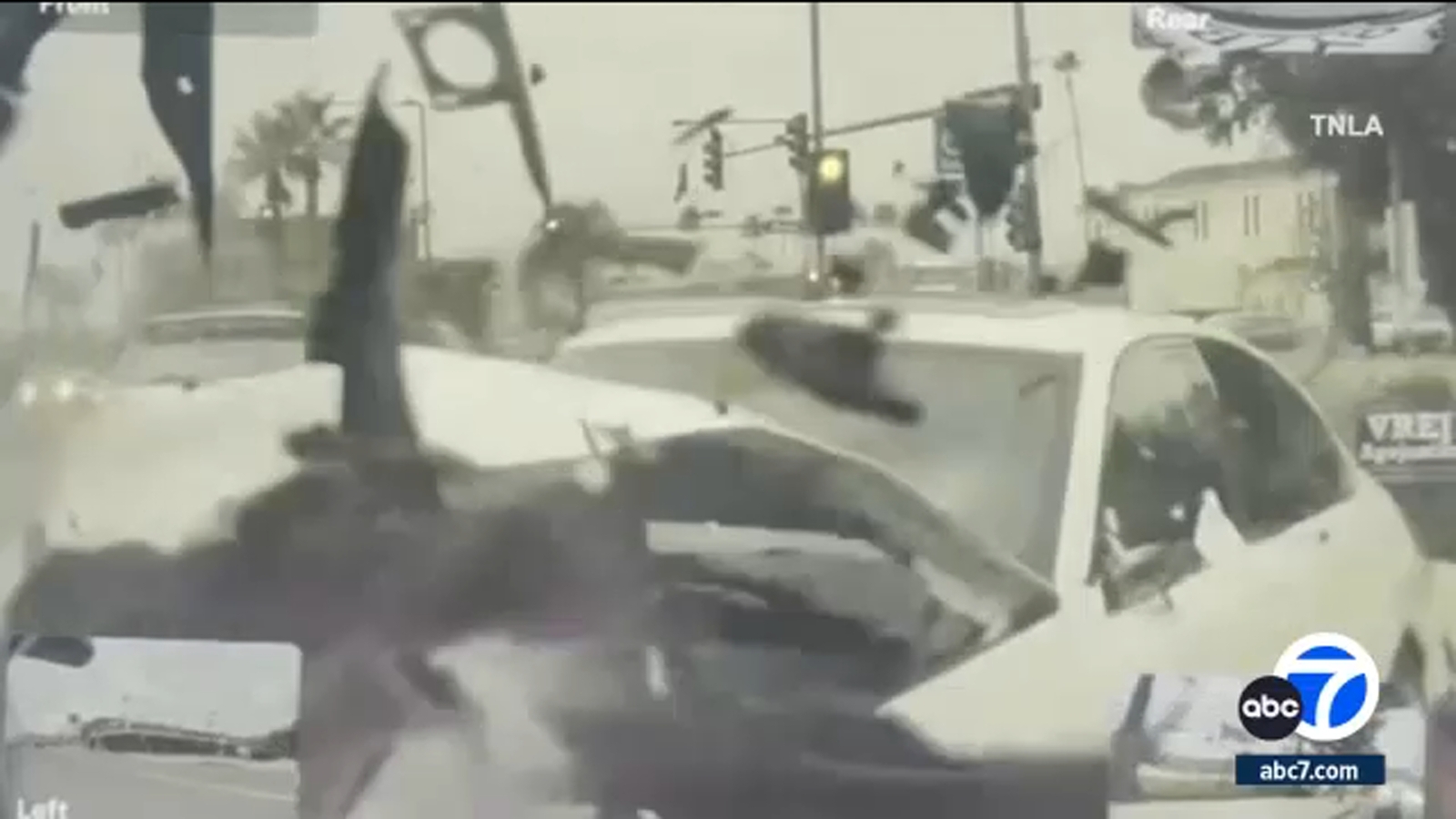 Dashcam video shows 8-car chain-reaction crash in Glendale after driver passes out from medical ...