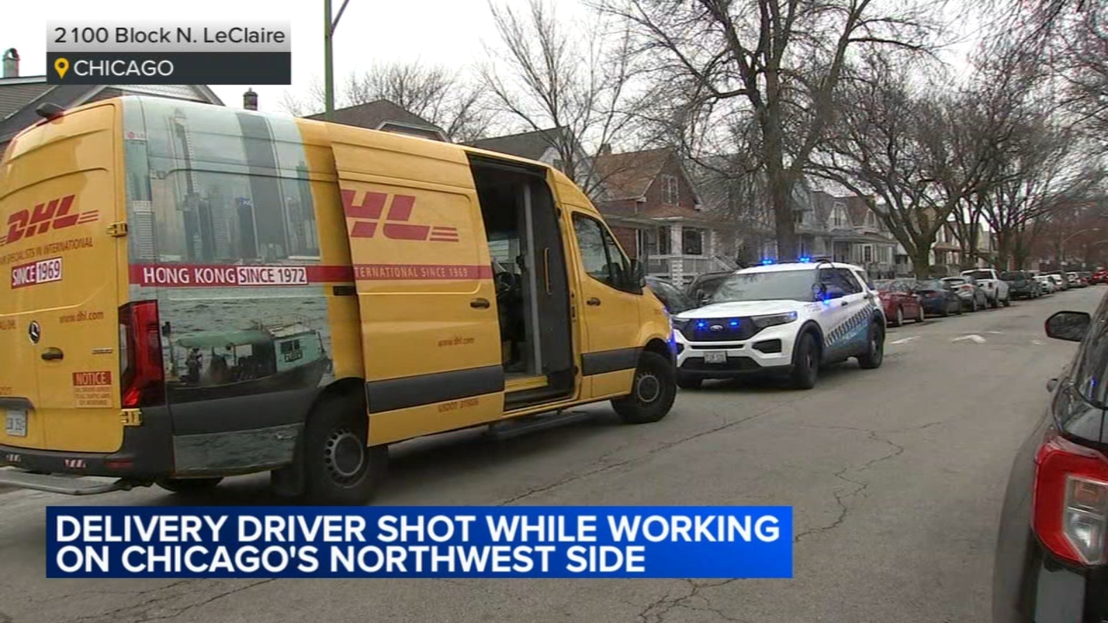 Chicago shooting: DHL delivery driver shot by stray bullet in Cragin on ...