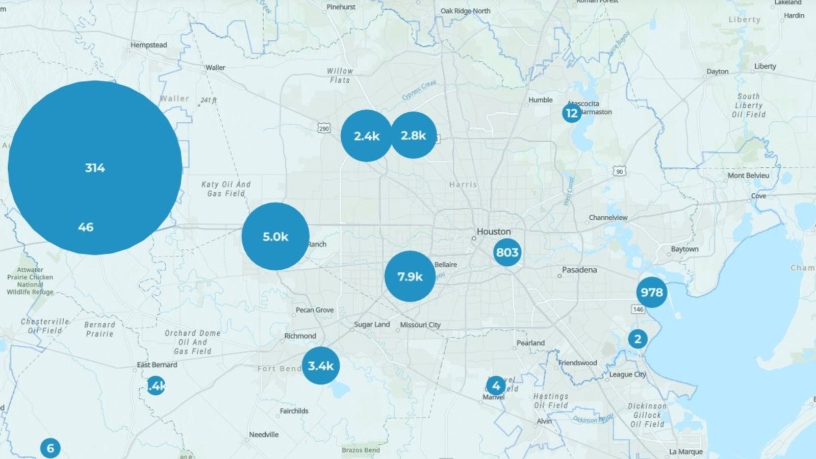 Houston power outage: CenterPoint energy tracker shows Greater Houston ...