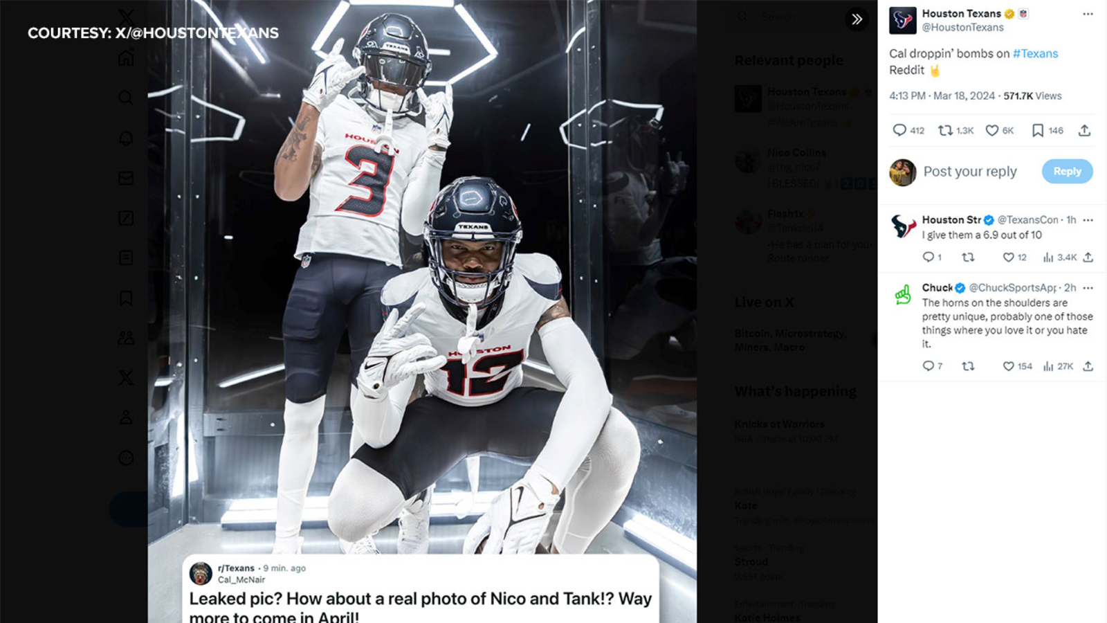Houston Texans new uniforms: NFL team's CEO Cal McNair gives sneak peek ...
