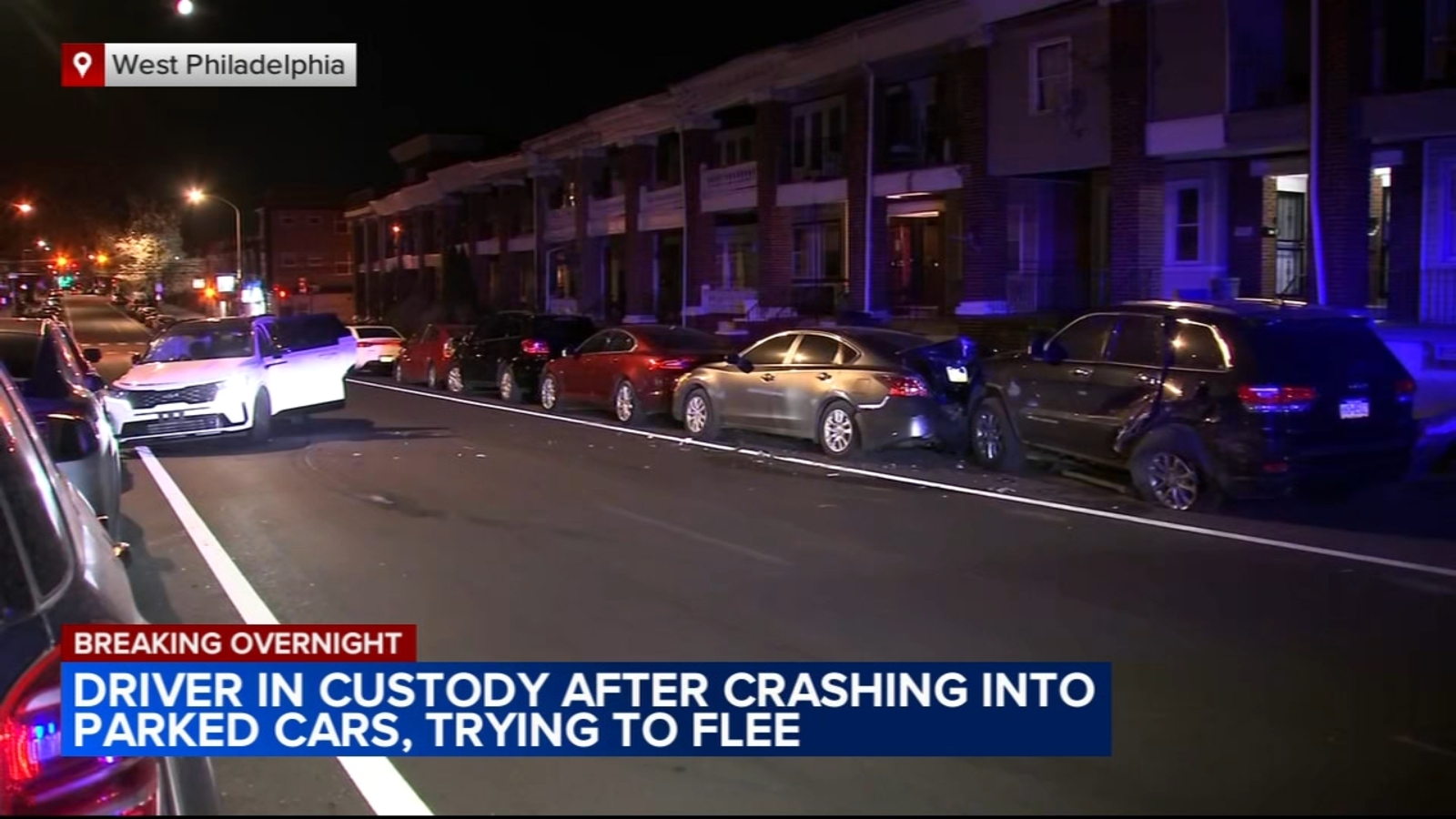 Driver chased down by neighbors after crashing into several parked cars ...