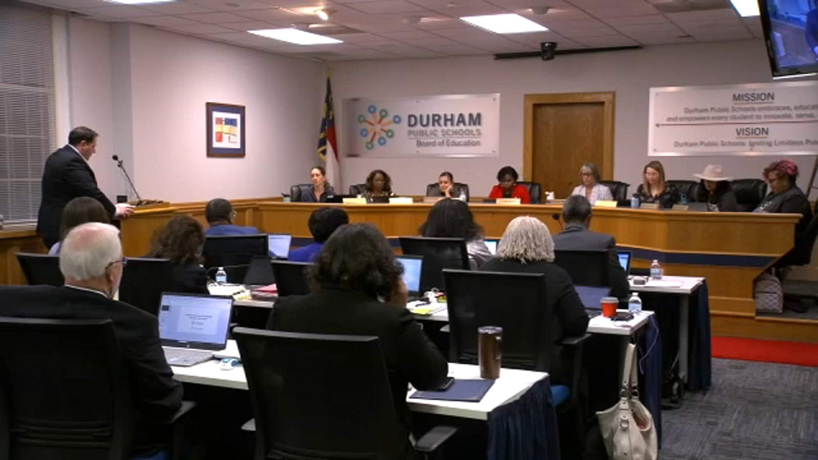 Durham School Board meets to work on next year's budget with lingering bitterness from staff ...