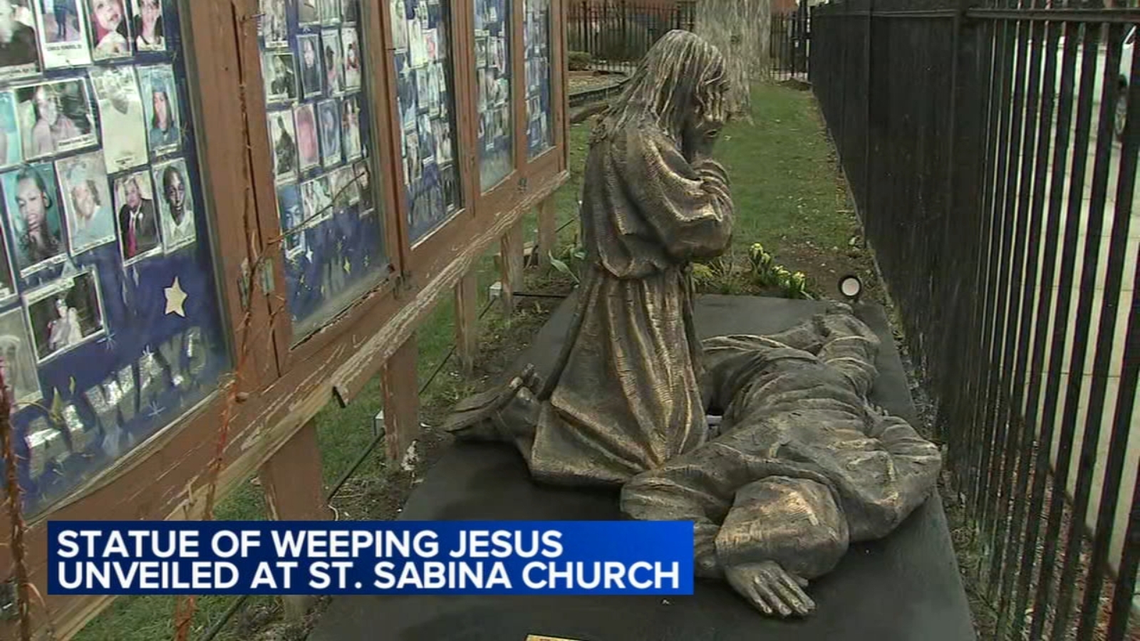'Thou shall not kill' statue of weeping Jesus unveiled at St. Sabina ...