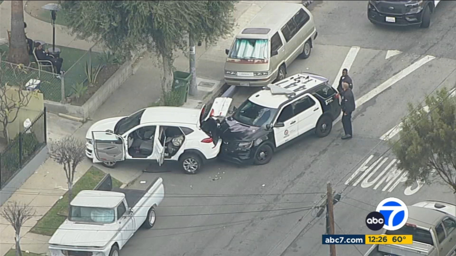 LAPD officer injured during traffic stop after driver places car in ...