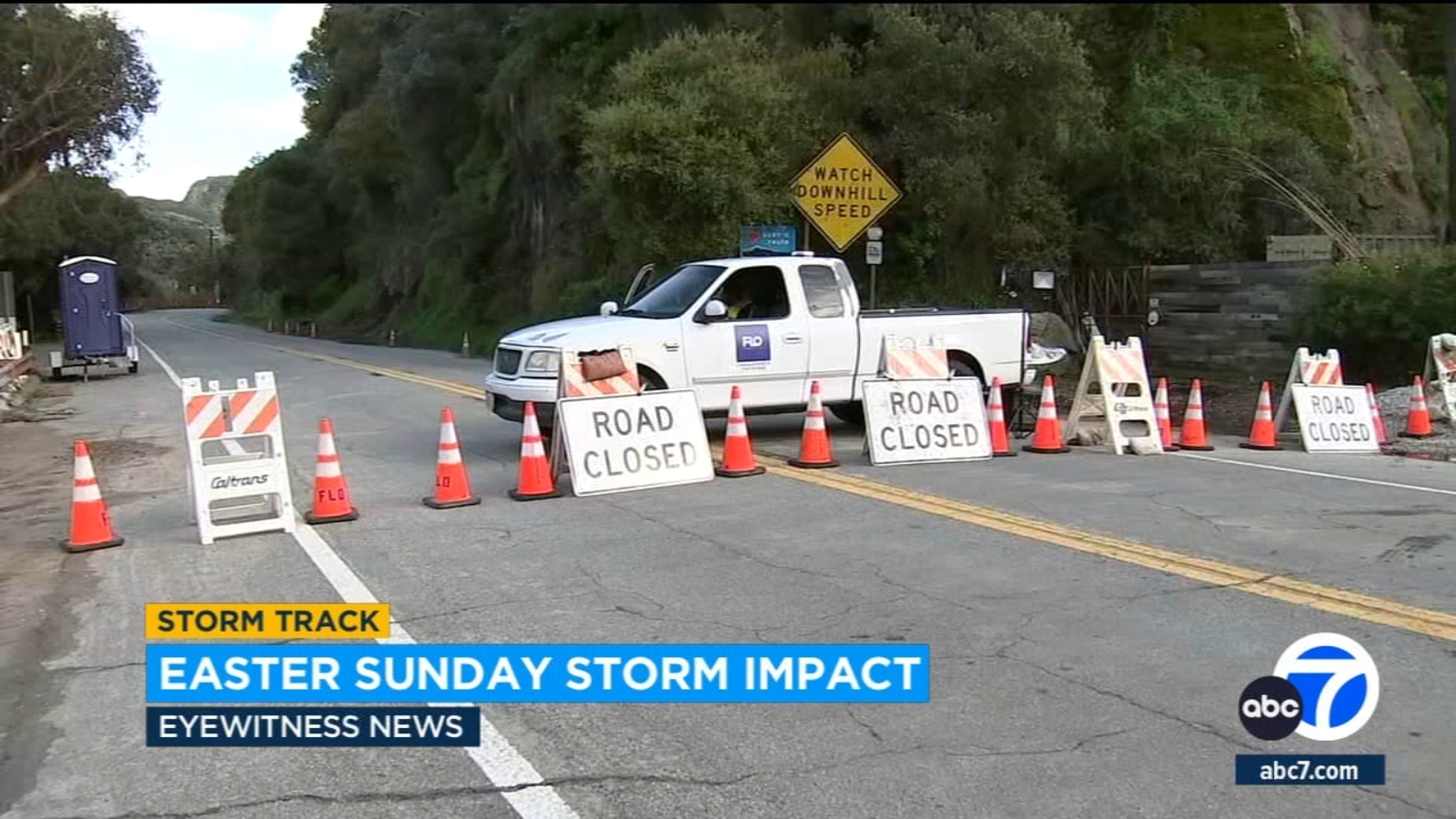 Topanga Canyon closure impacts traffic as storm lingers over SoCal on ...