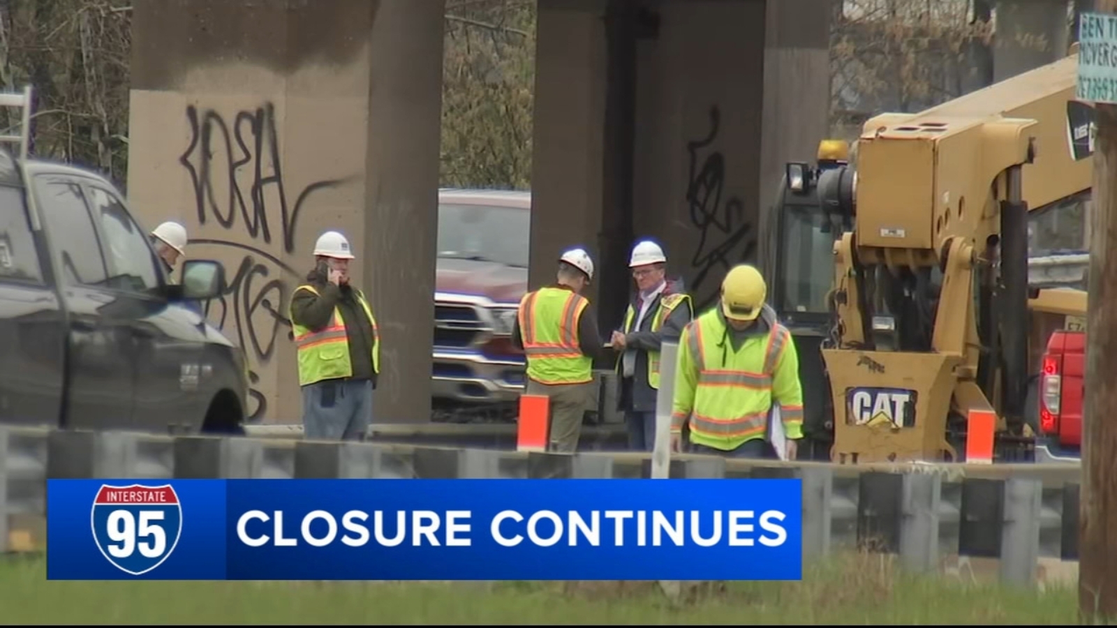 I-95 NB closed in Philadelphia's Port Richmond; Conrail bridge repairs ...
