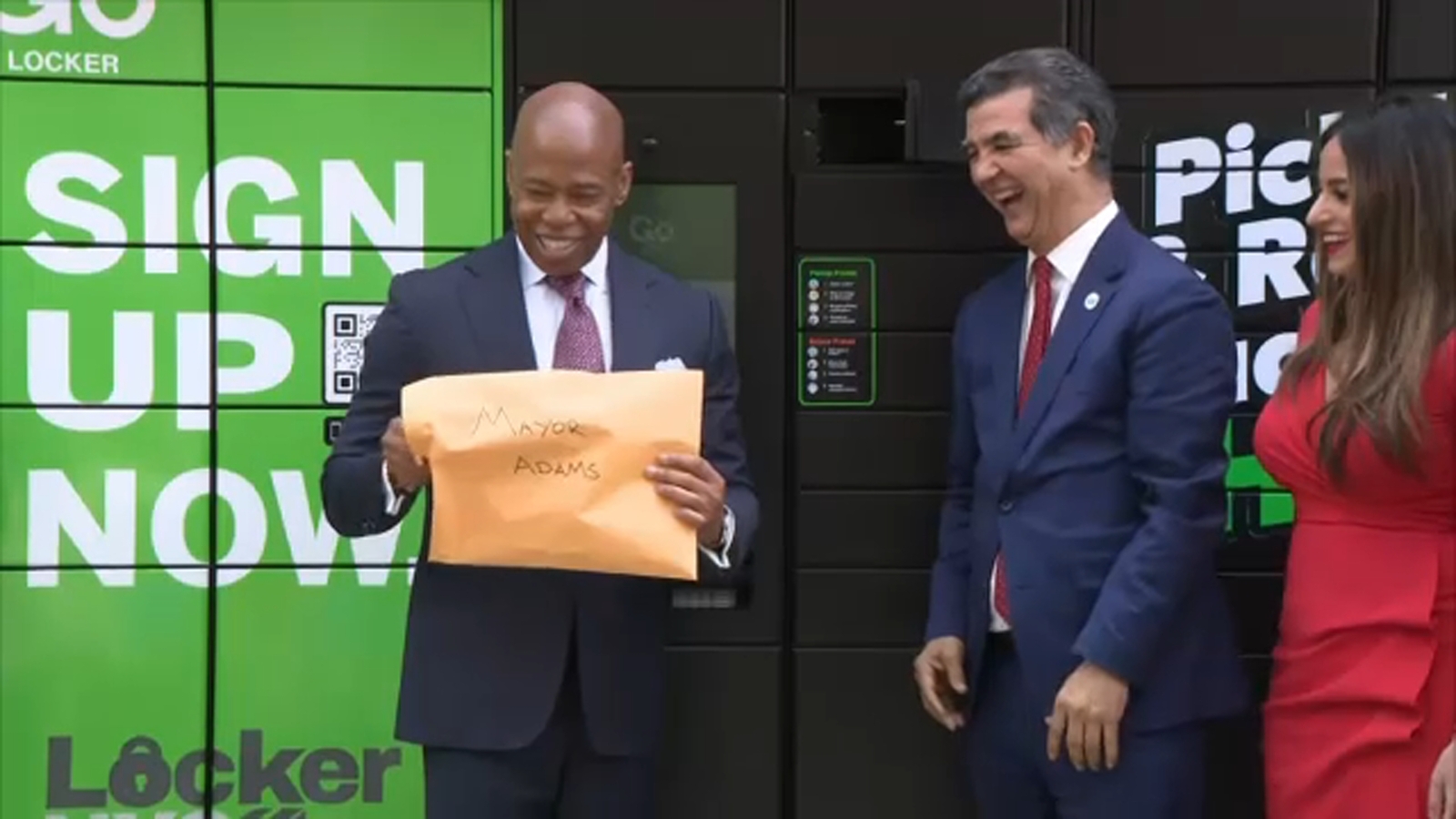 NYC Mayor Eric Adams launches LockerNYC to reduce package thefts and cut down on traffic related ...