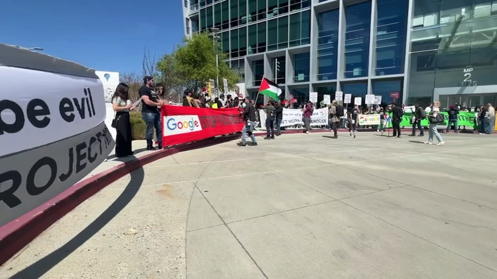 Protest at Google: Tech employees protesting role they claim company ...