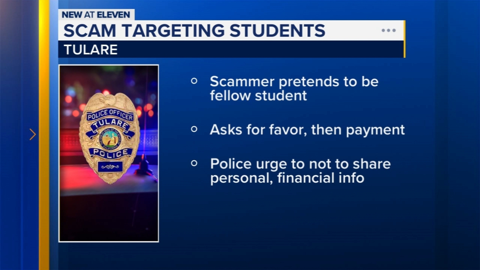 Tulare Police Department investigating scam targeting students on ...