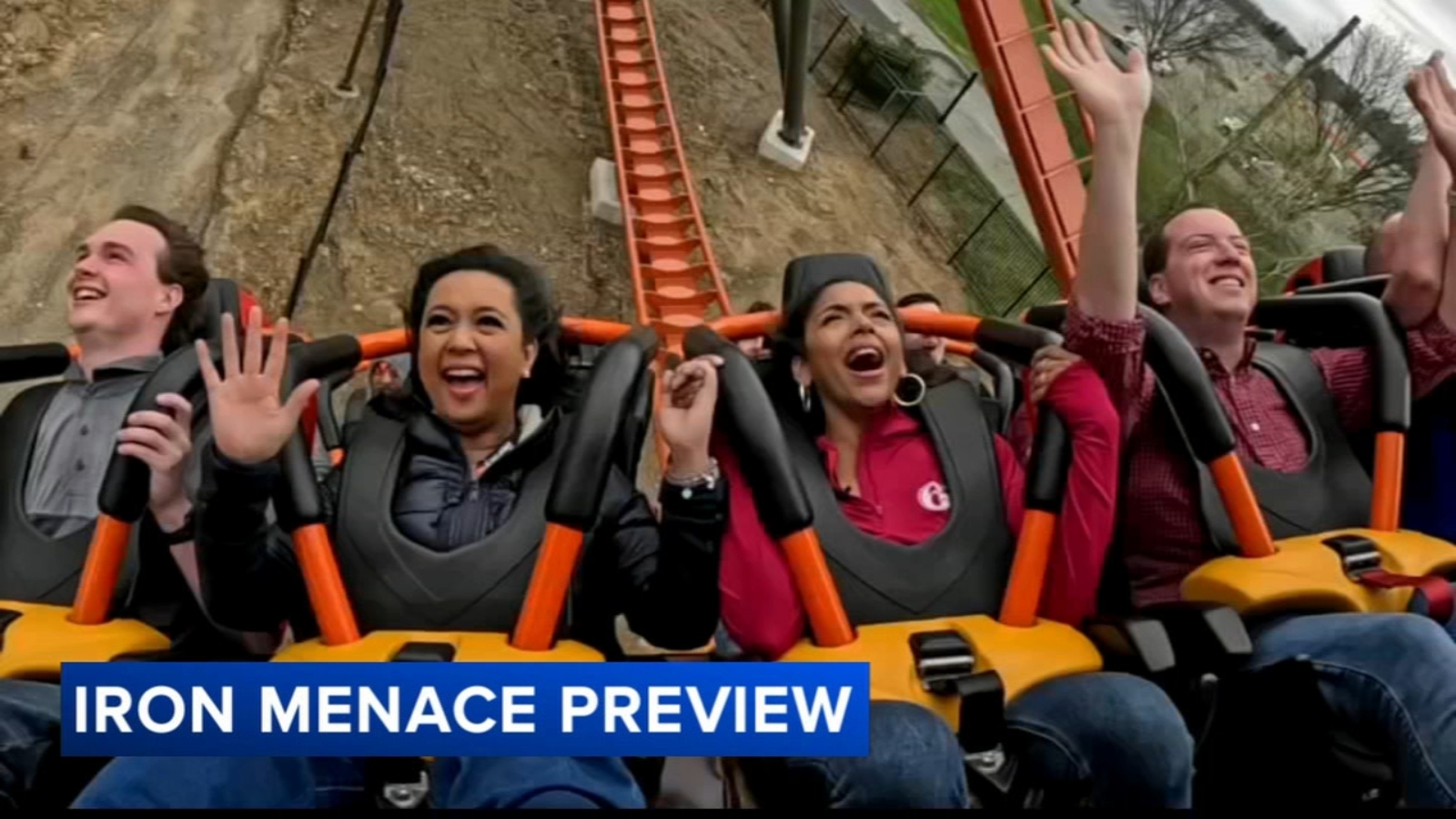 Action News' Alyana Gomez mics up while riding Dorney Park's new Iron Menace roller coaster ...
