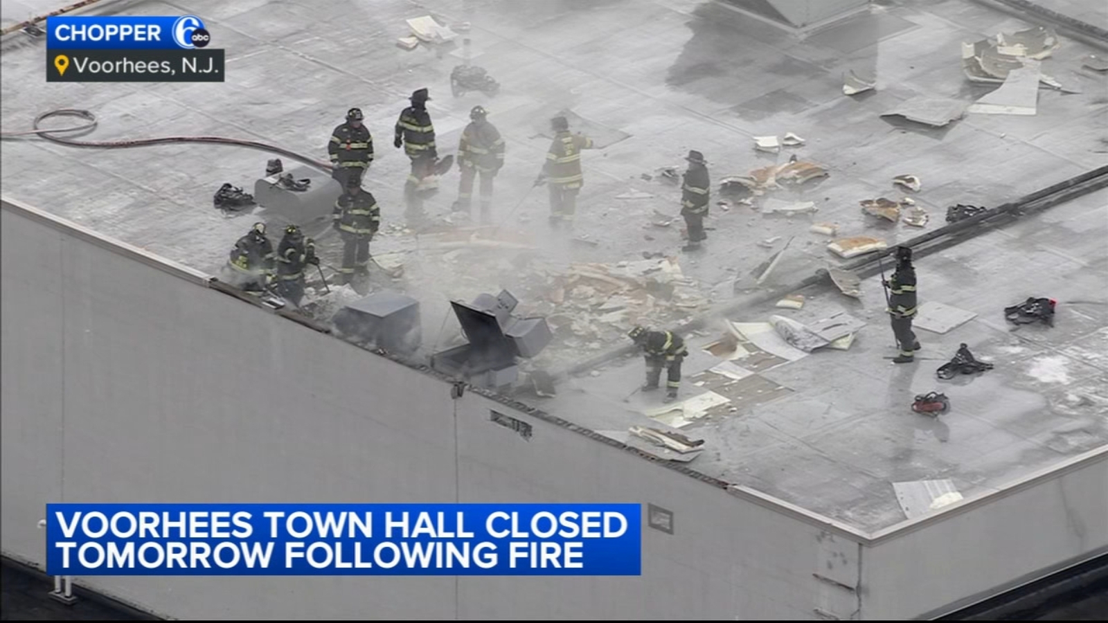Voorhees Town Hall closed Monday after 2-alarm fire in neighboring mall ...